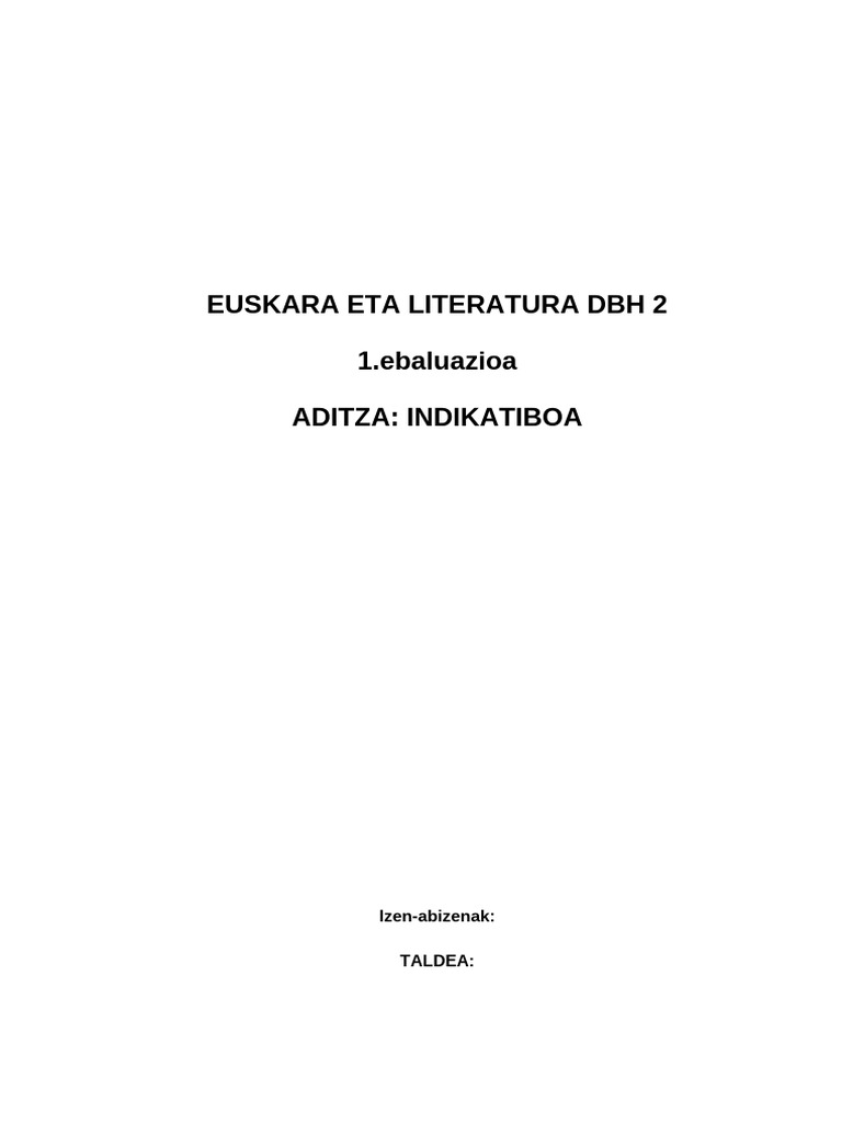 INDIKATIBOA txostena | PDF