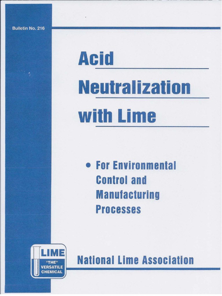 Acid Neutralization With Lime | PDF