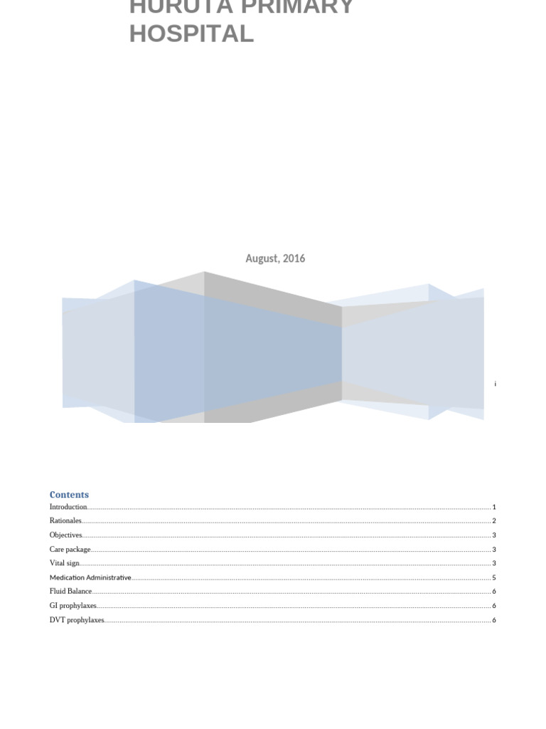 ICU Implementation Guide for Huruta Hospital | PDF | Intensive Care ...