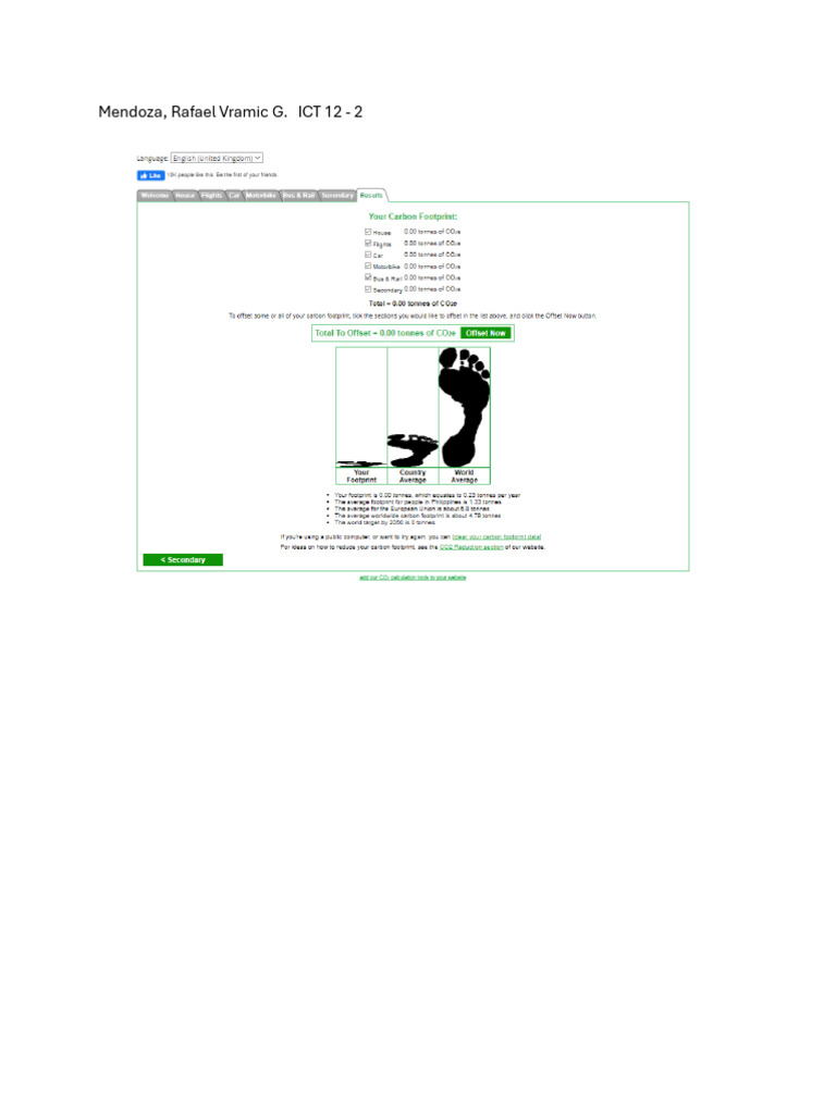 Carbon Footprint | PDF