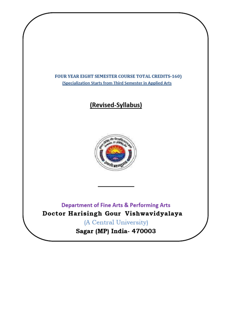 BFA Syllabus 2019-20: Fine Arts & Performing Arts | PDF | Drawing | The ...