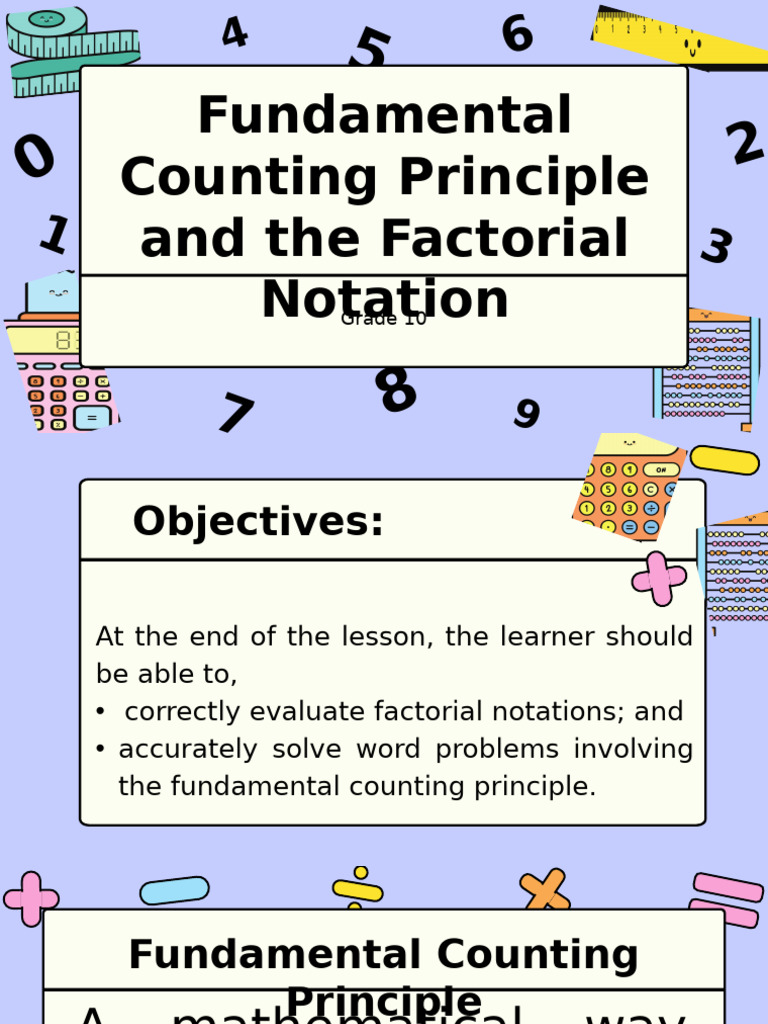 Fundamental counting and factorial notation | PDF