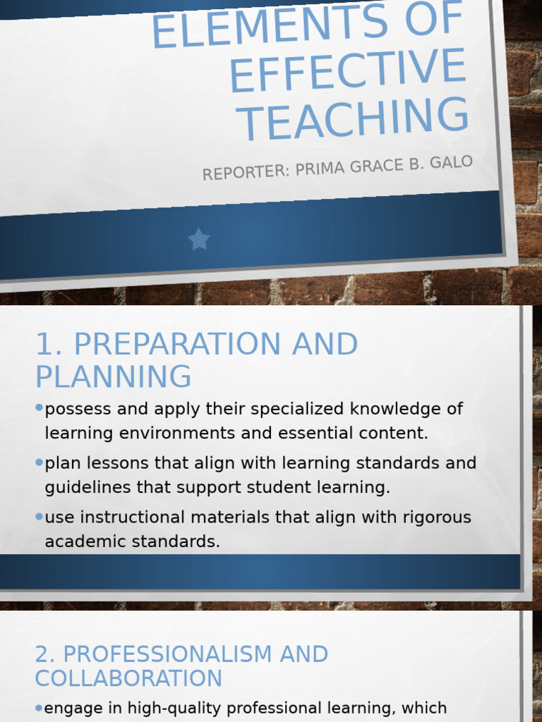 Identifying-elements-of-effective-teaching (1) | PDF