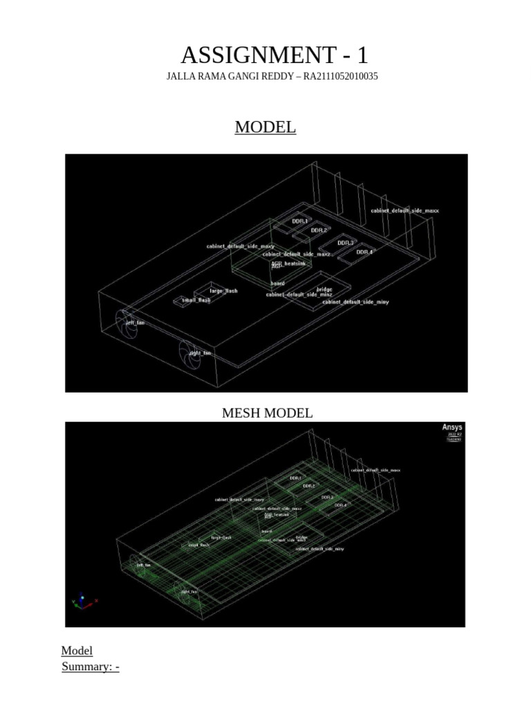 Ansys Assignment 1 | PDF