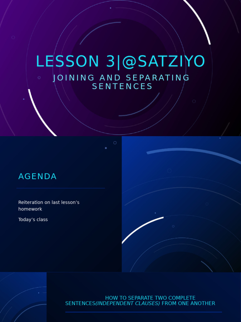 Writing Lesson 3 Separating Sentences | PDF | Language Mechanics | Grammar