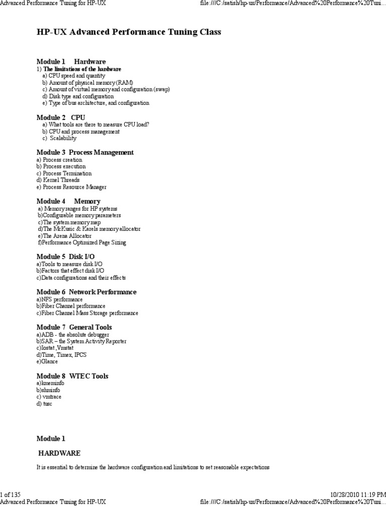 Advanced Performance Tuning Pdf Scheduling Computing Thread