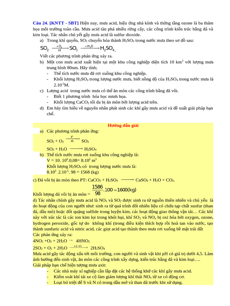 1 Câu Van Dung Cao So2 | PDF