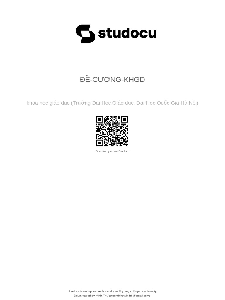 De Cuong KHGD | PDF