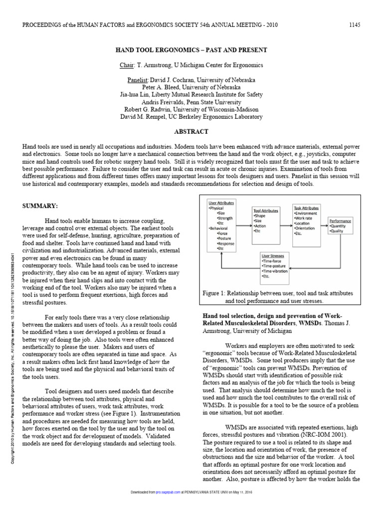Hand Tool Ergonomics: Design & Safety | PDF | Hand | Carpal Tunnel Syndrome