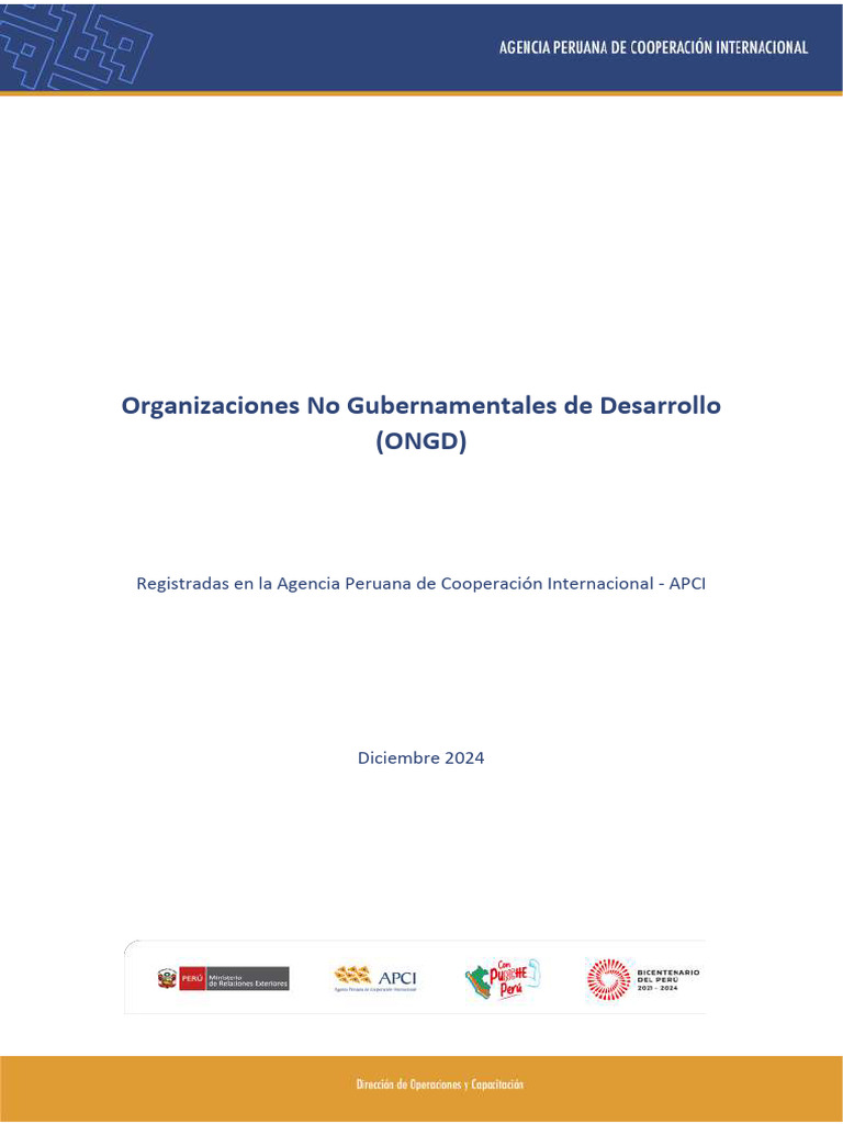 Apci-Dirc Ong 2024 | PDF | Perú | Organización no gubernamental