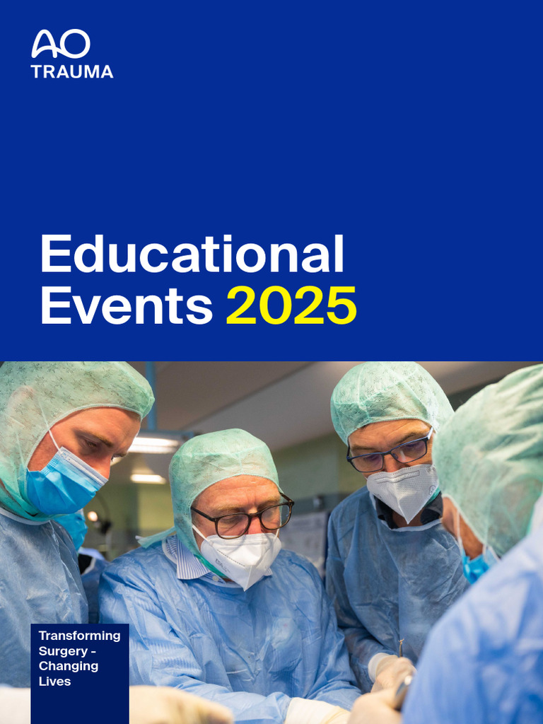 AO Trauma Events Calendar 2025 | PDF