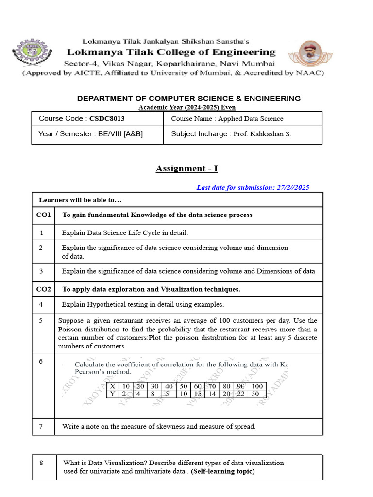 ADS Assignment I 2024-25EVen | PDF