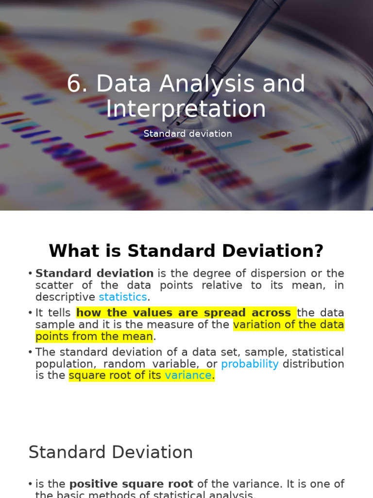 STANDARD DEVIATION | PDF | Variance | Standard Deviation