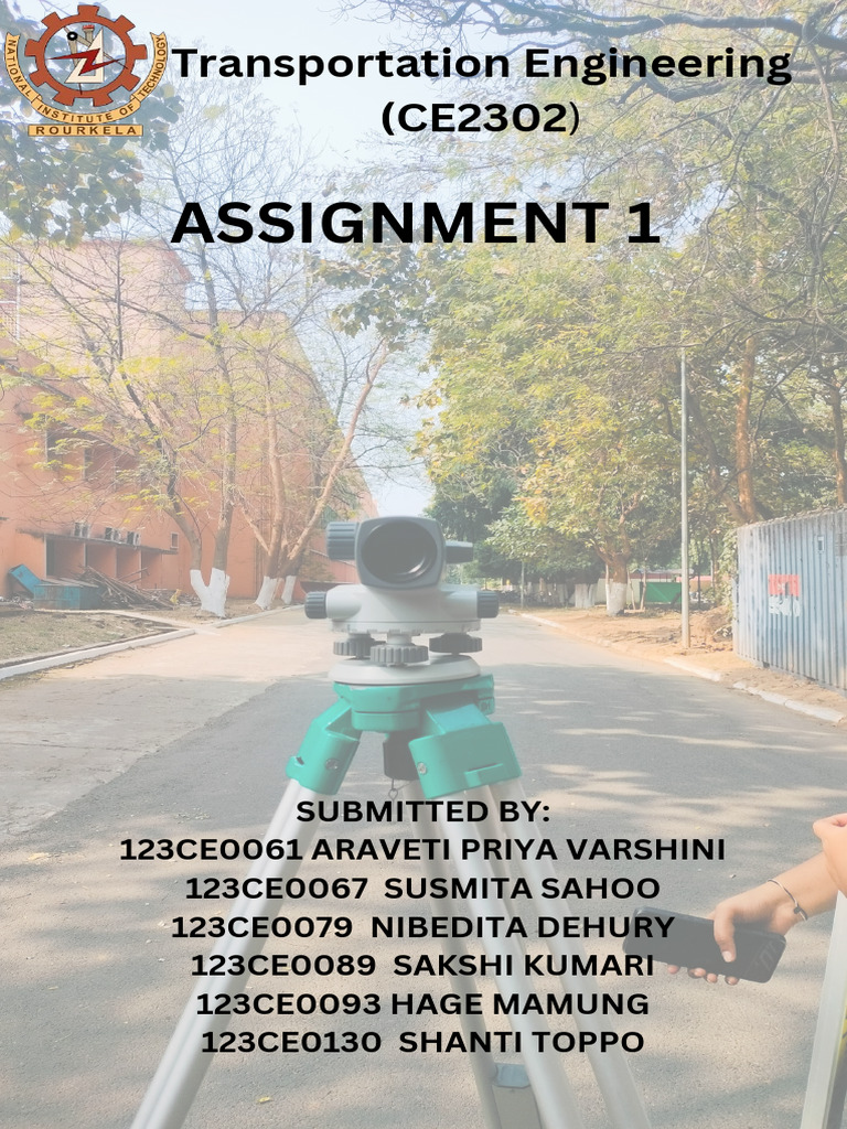 Transportation Engineering Assignment 1 | PDF