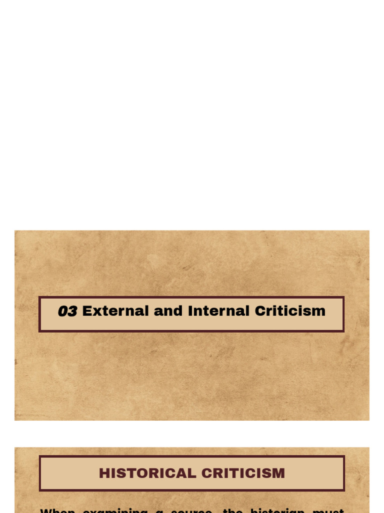 Historical Criticism: Source Analysis Techniques | PDF | Semantics ...