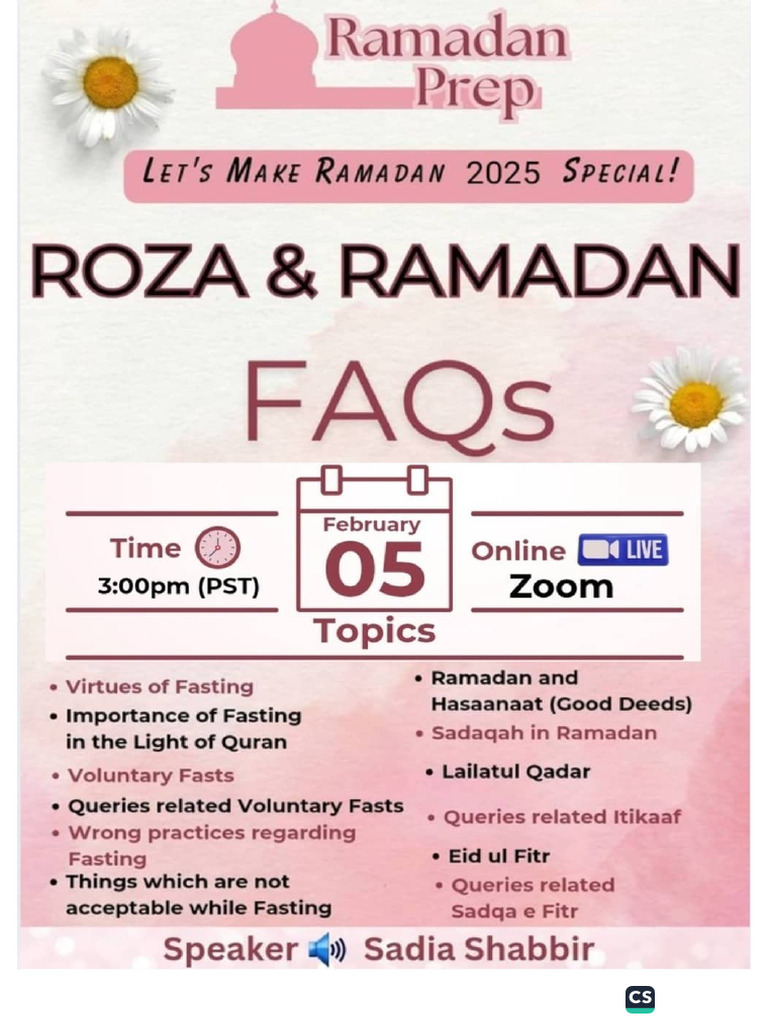 Roza and Ramadan FAQs-1 | PDF