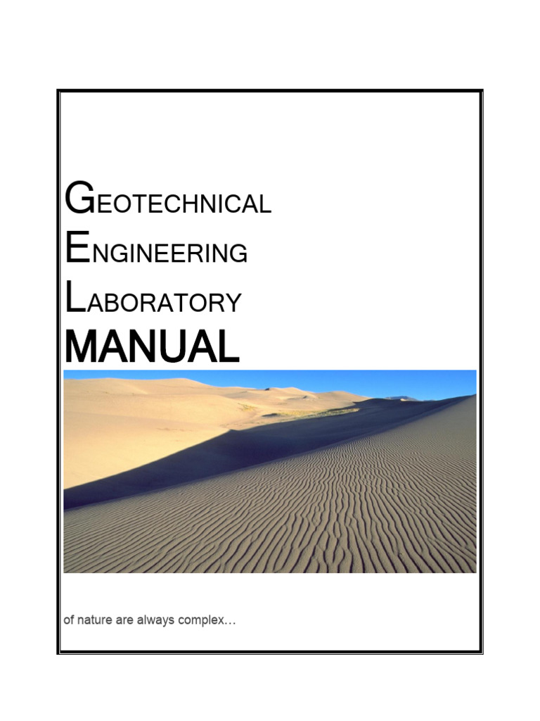 Geotechnical Manual - Aug 2021 | PDF | Natural Materials | Soil Science