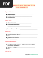 Salary Advance Request Form Template | PDF