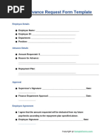 Employee Salary Advance Request Form | PDF