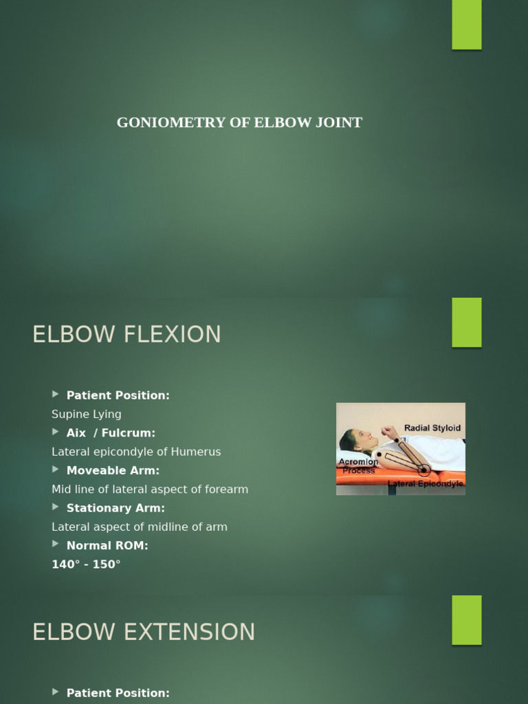 Goniometry of Elbow | PDF