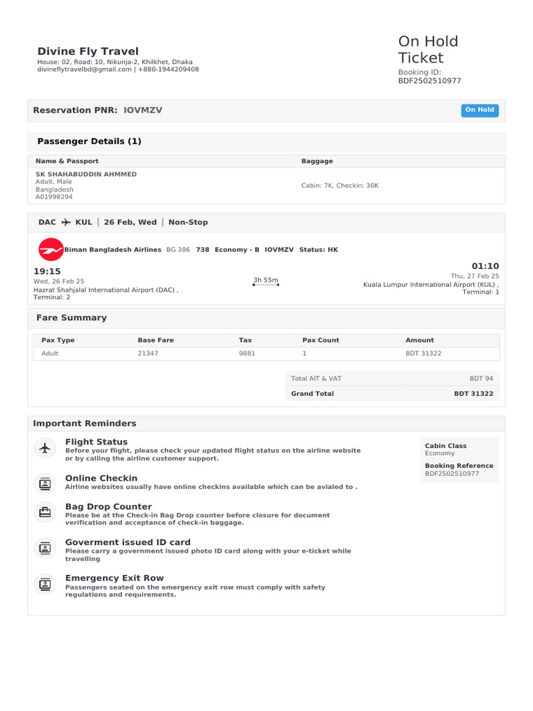 26feb - Dac-Kul - SK Shahabuddin Ahmmed | PDF | Aviation | Transport