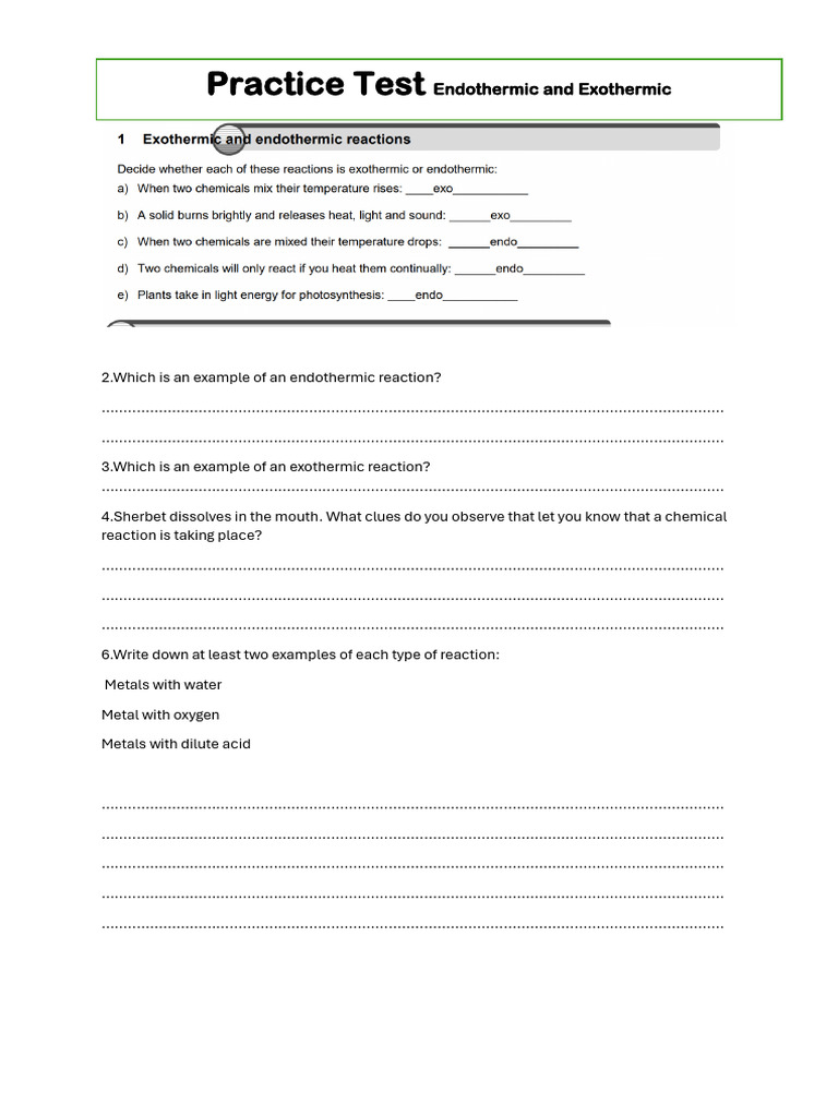 Practice Test Exo Endo | PDF