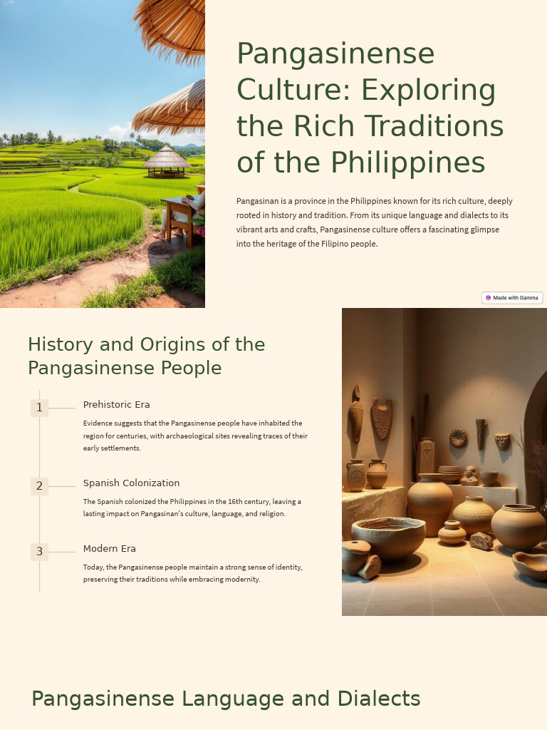 Pangasinense Culture and Traditions | PDF | Dialect | Philippines