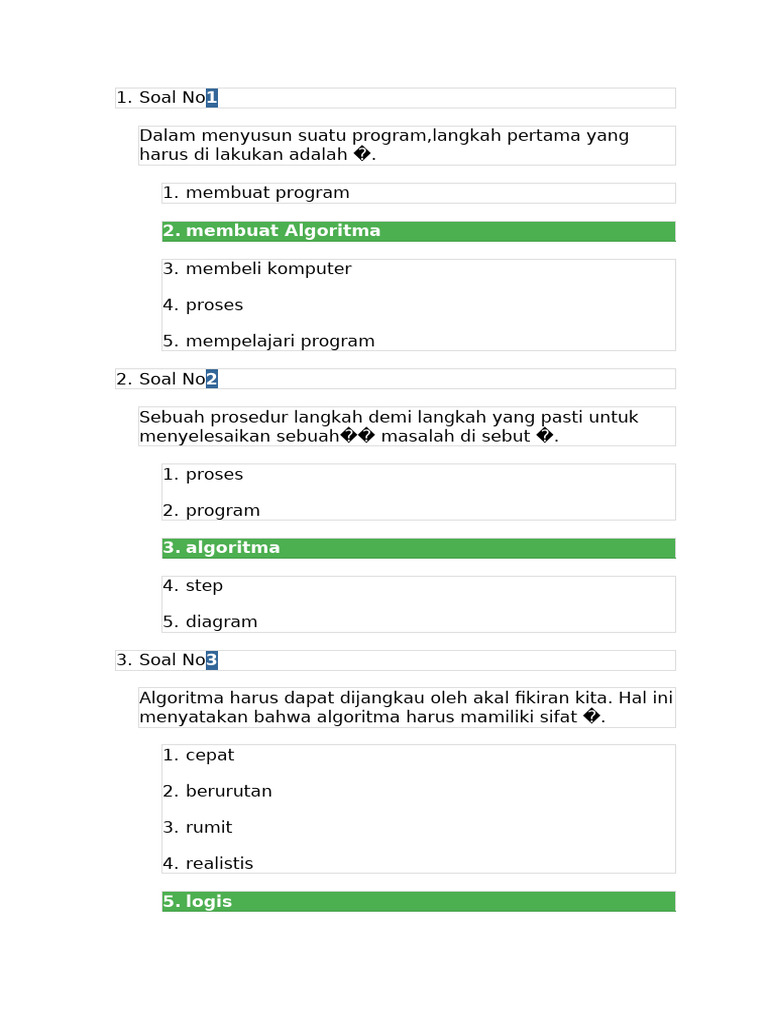Soal Algoritma dan Flowchart Matematika | PDF