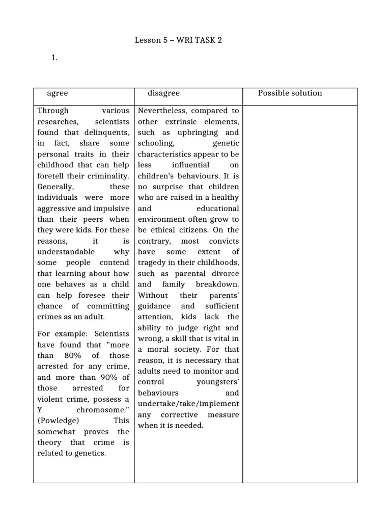 Childhood Traits and Future Criminality | PDF