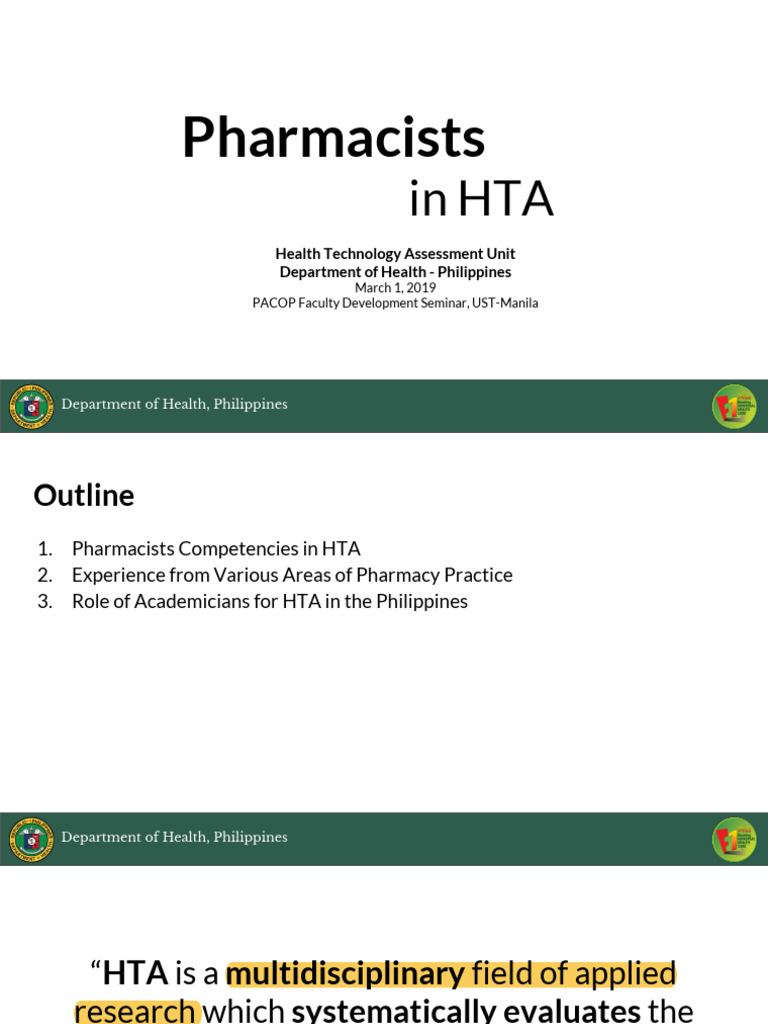 MODULE 5 Pharmacists in HTA | PDF | Pharmacy | Pharmacovigilance