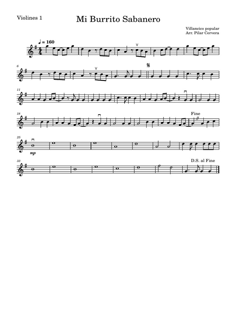 Mi - Burrito - Sabanero-Violin 1 | PDF