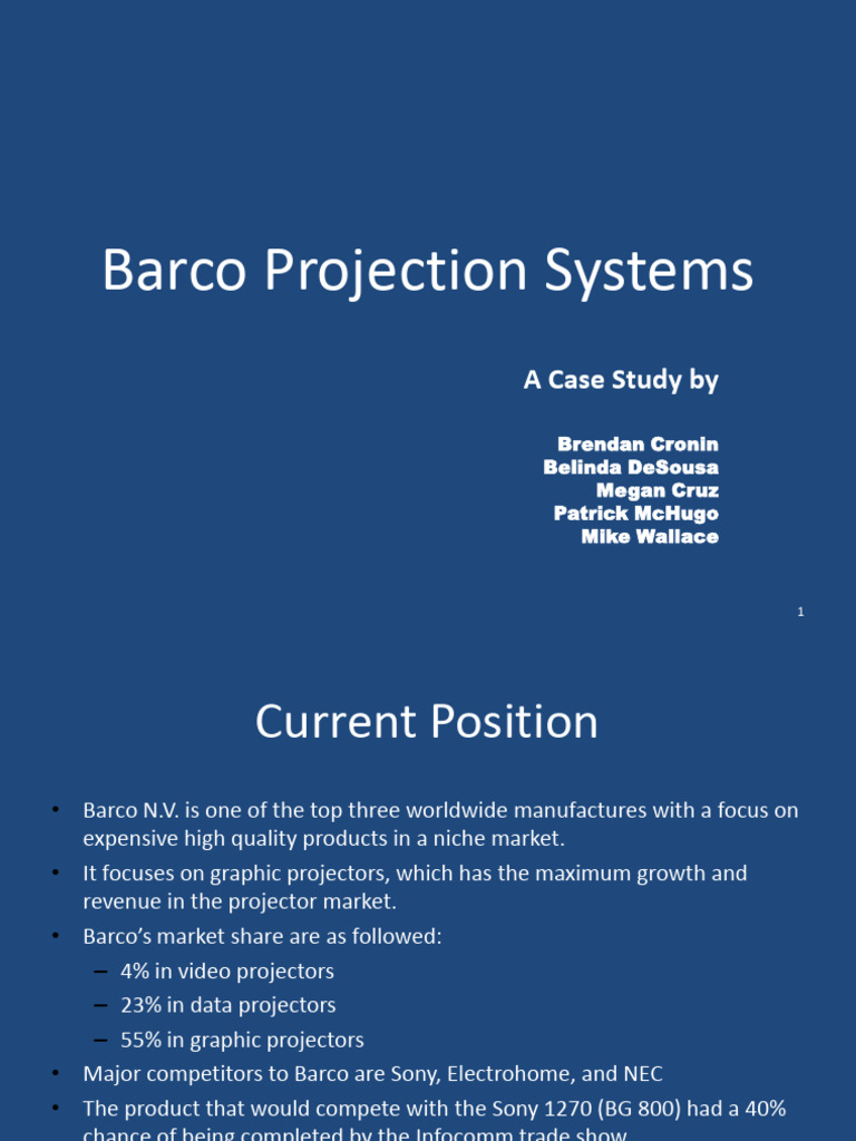 Barco's Competitive Strategy Against Sony | PDF
