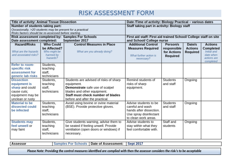 Biology Dissection Safety Guide | PDF | Medical Specialties | Health ...