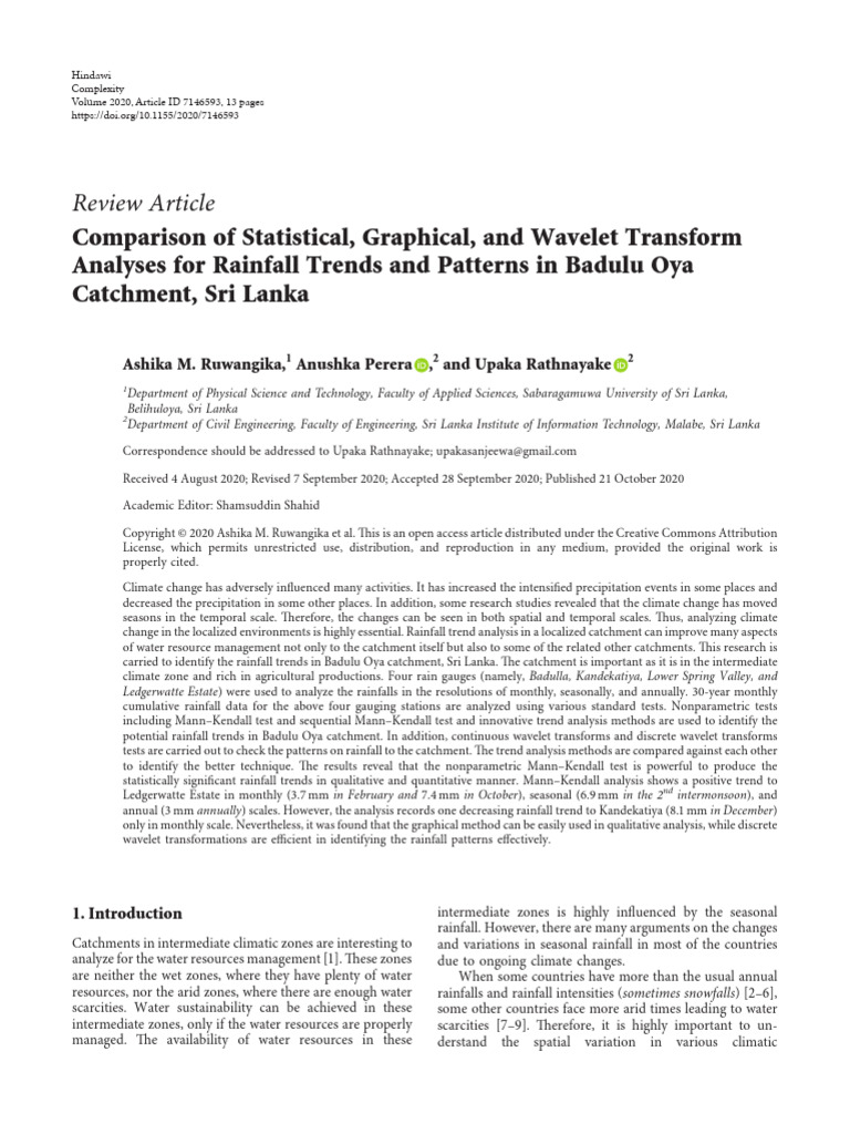 Comparison_of_Statistical_Graphical_and_Wavelet_Tr | PDF | Wavelet | Earth Sciences