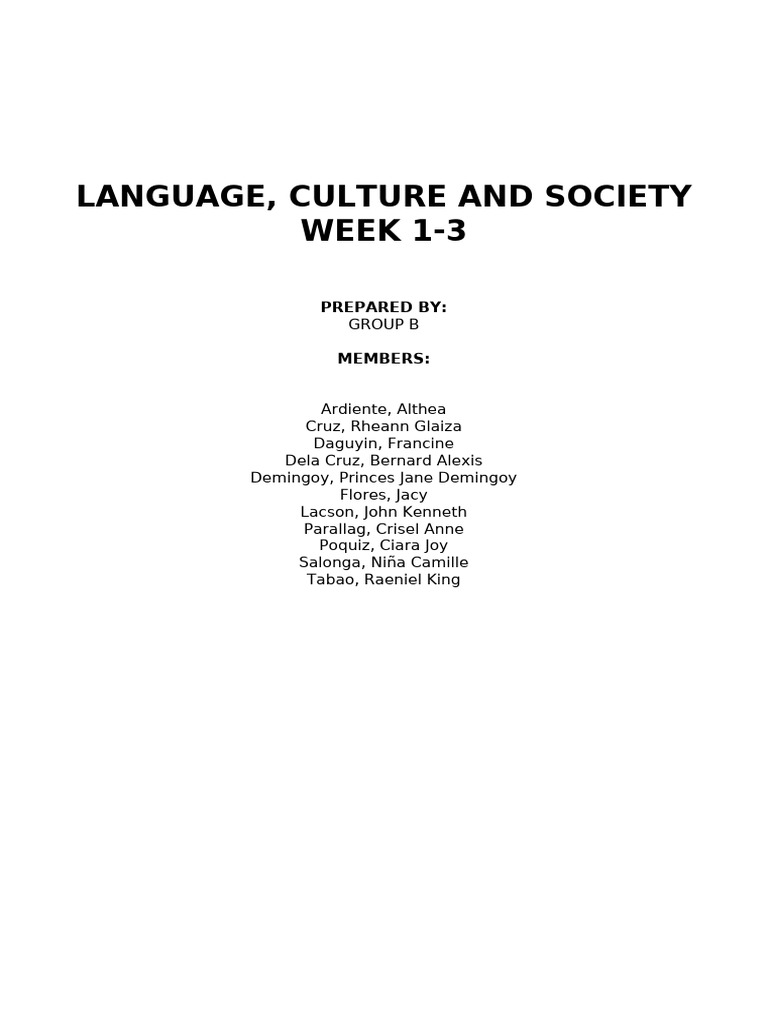 Week 1 3 Topics For El101 | PDF | English Language | Linguistics