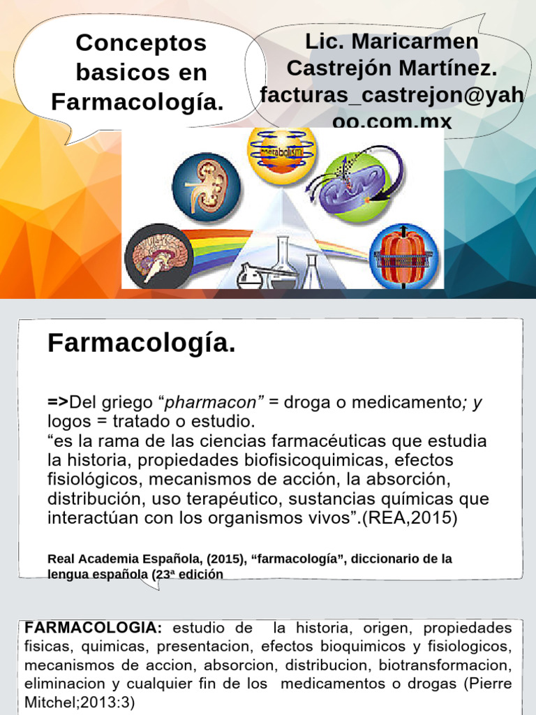 TEMA 1 - Conceptos Basicos de Farmacologia - PPTX - 20250115 - 090908 - 0000 | PDF ...