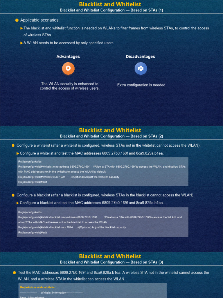 9-6 Blacklist and Whitelist PDF | PDF | Wireless Lan | Computer Networking