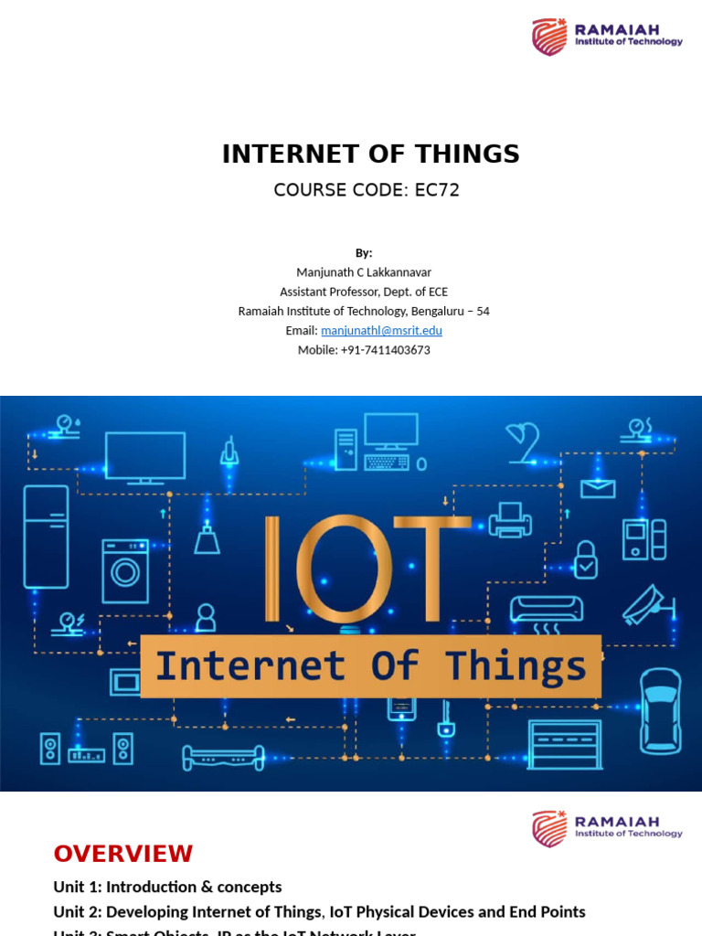 IoT Unit 1 | PDF | Internet Of Things | Computer Network