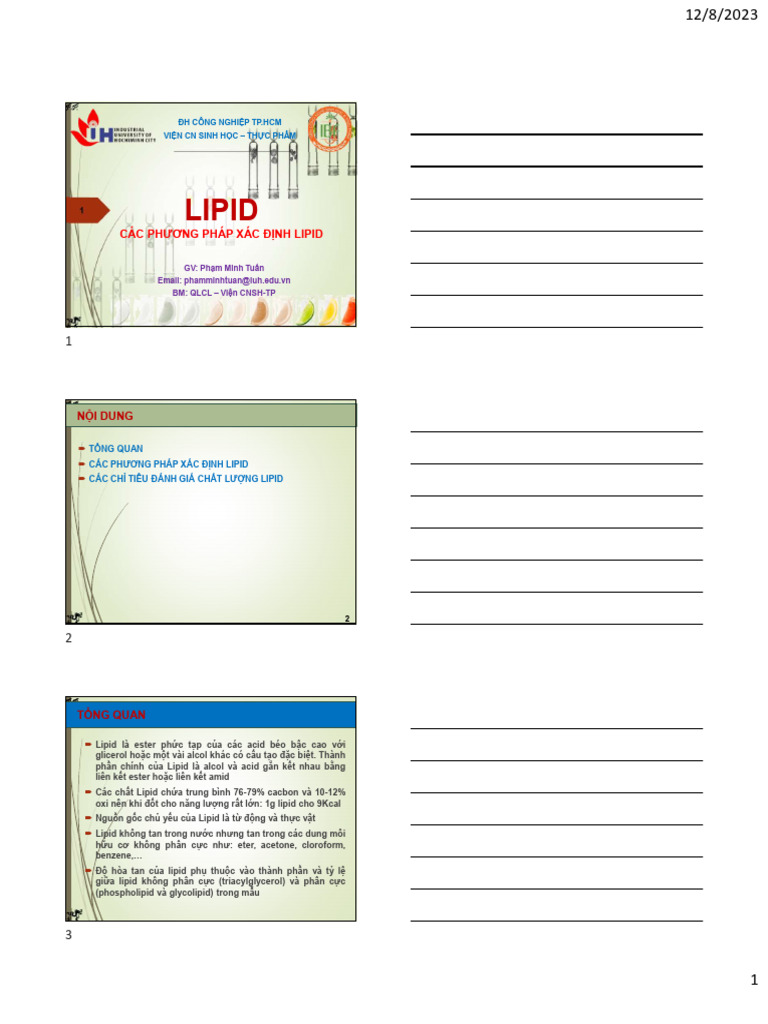 Chương 7 Lipid | PDF