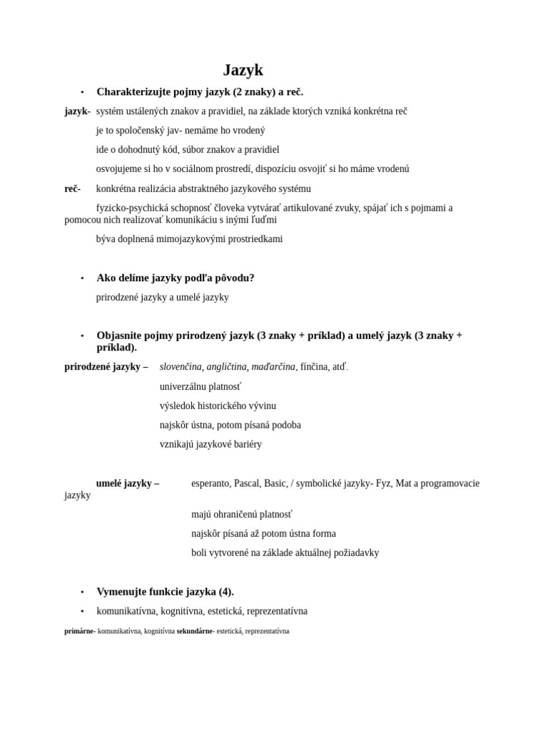 Jazyk | PDF