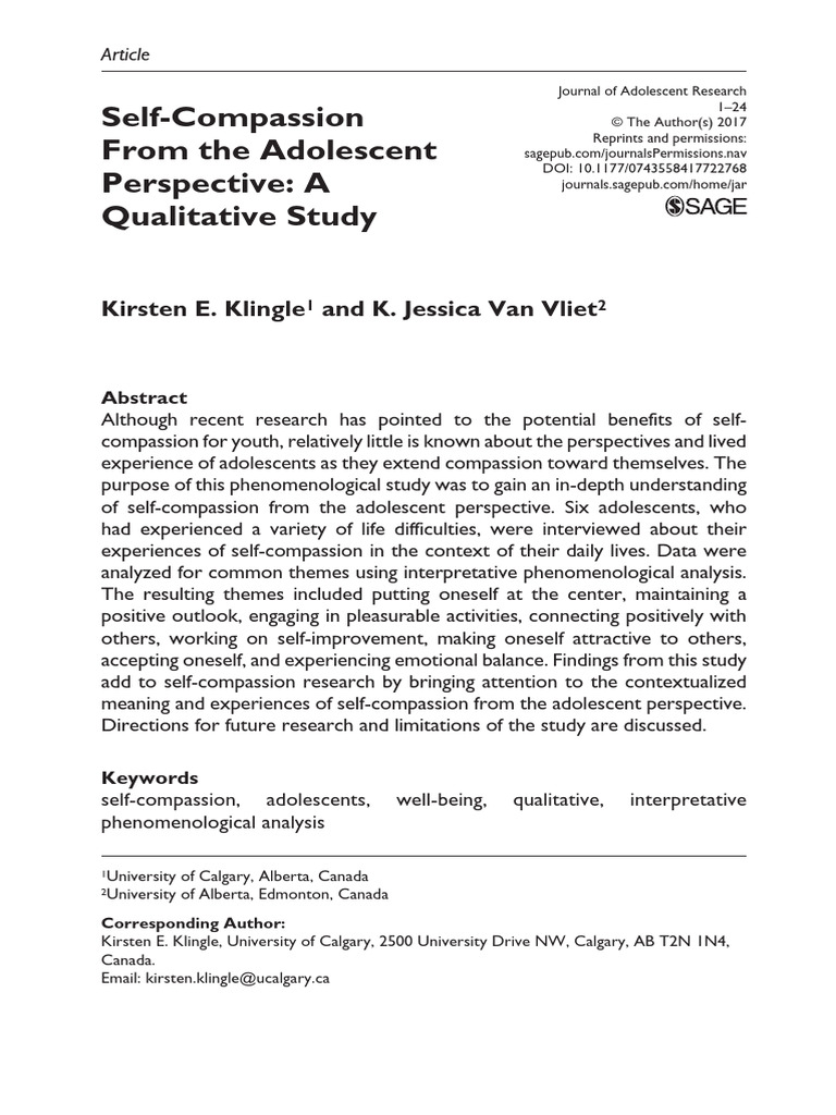 Kling Le 2017 | PDF | Adolescence | Psychological Resilience