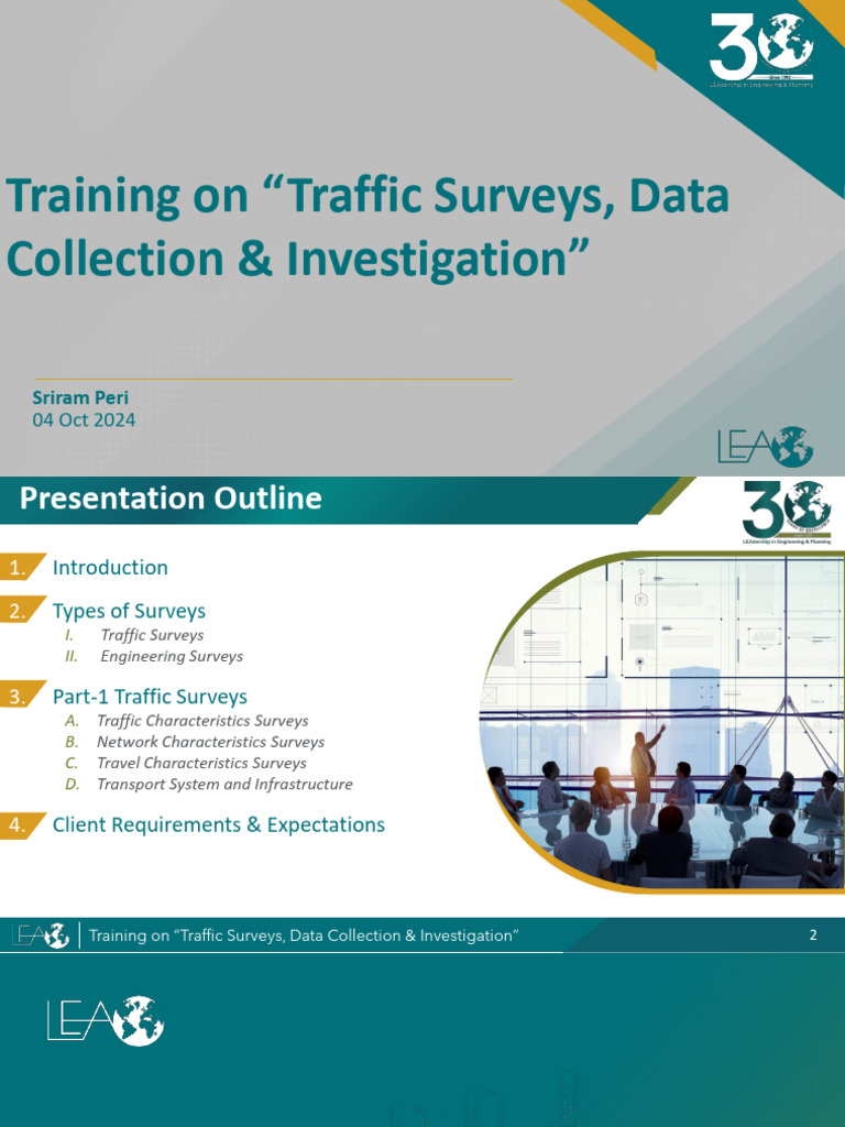 Traffic Surveys & Data Collection Training | PDF | Traffic | Road