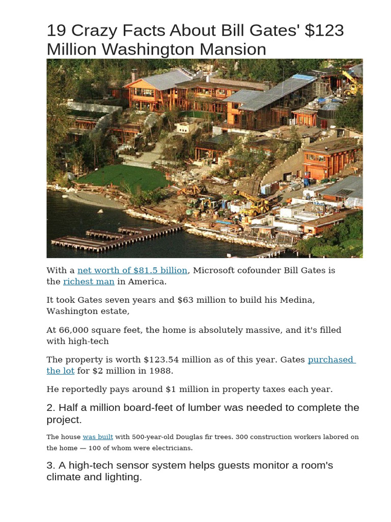 19 Crazy Facts About Bill Gates | PDF