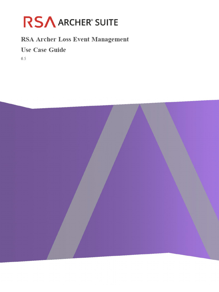 RSA Archer 6.5 Loss Event MGT Use Case Guide | PDF | Risk | Trademark