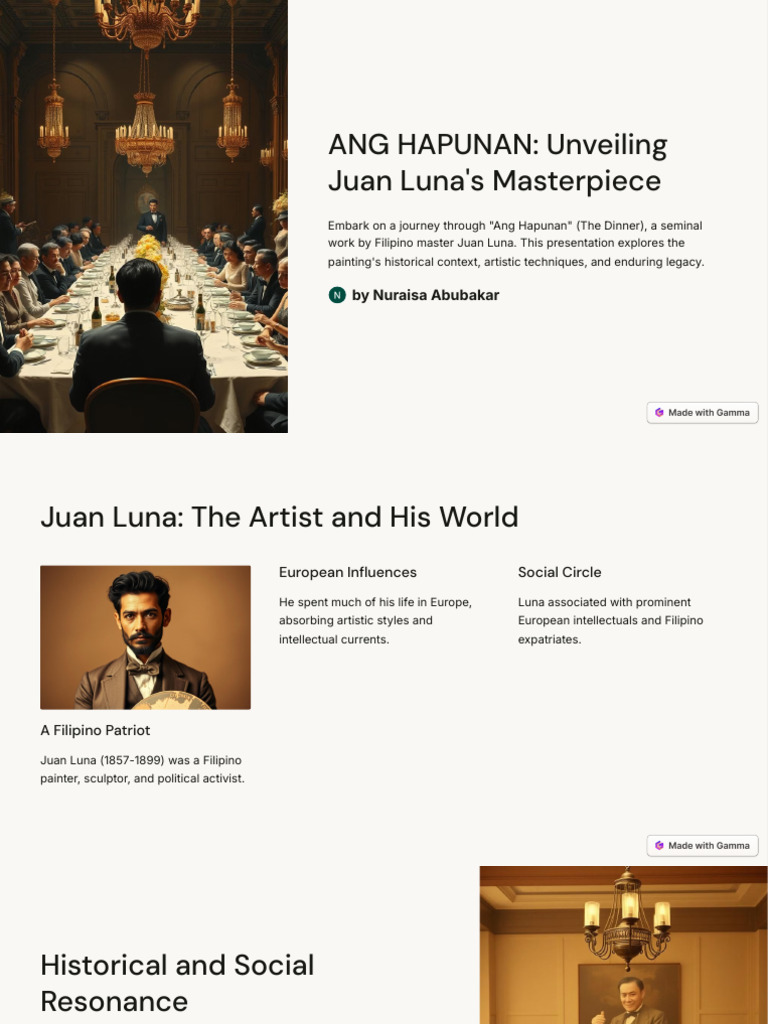 Ang Hapunan: Juan Luna's Legacy Unveiled | PDF | Paintings | Philippines