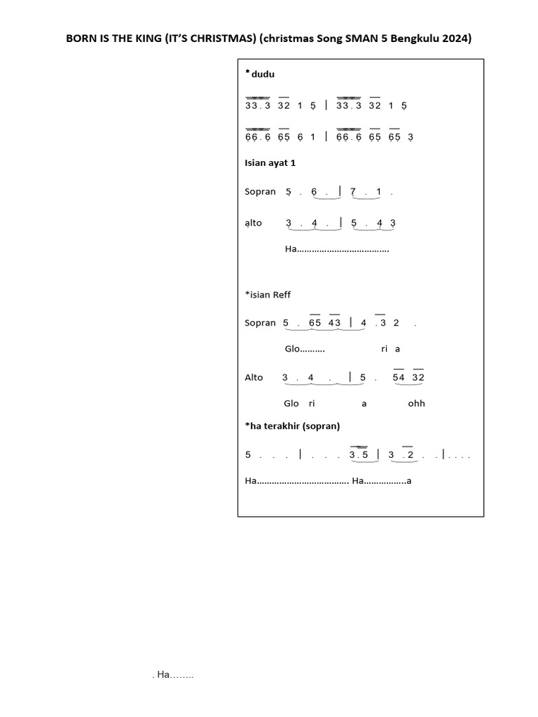 Born Is The King - 112756 | PDF