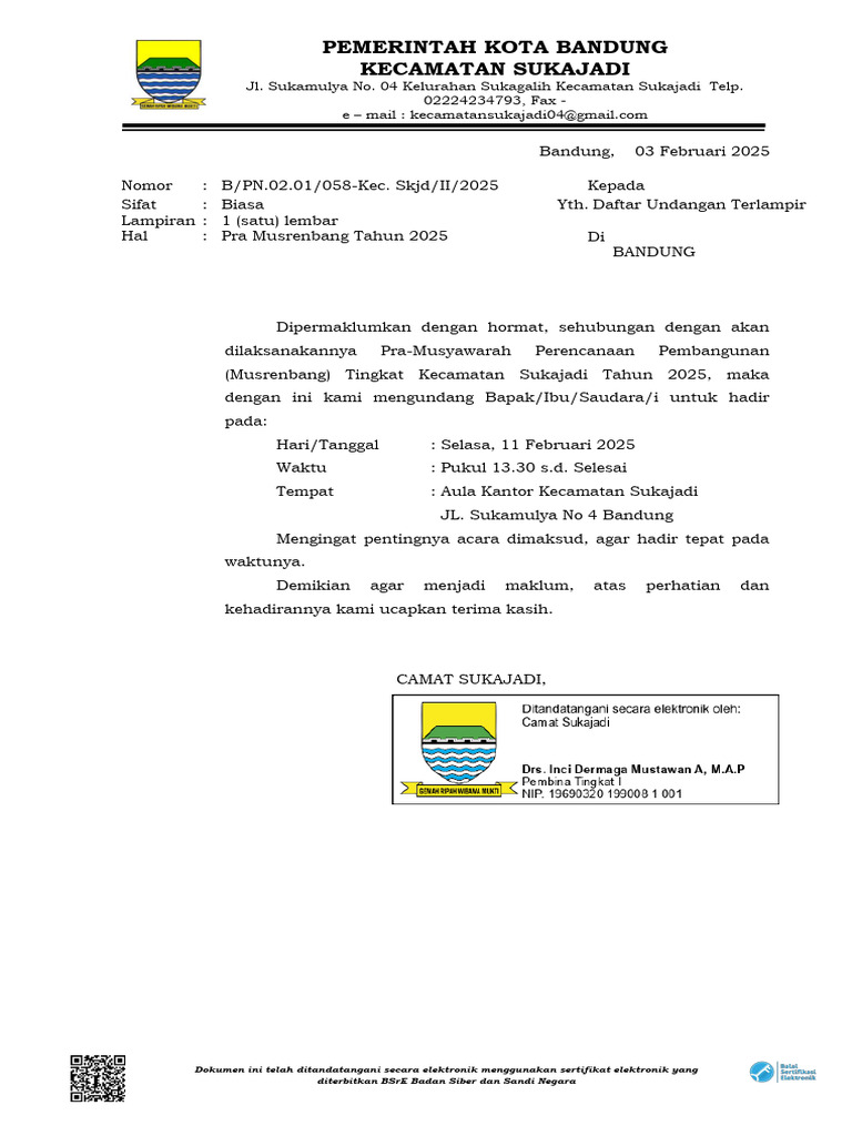 Pra Musrenbang Tahun 2025 SKW | PDF