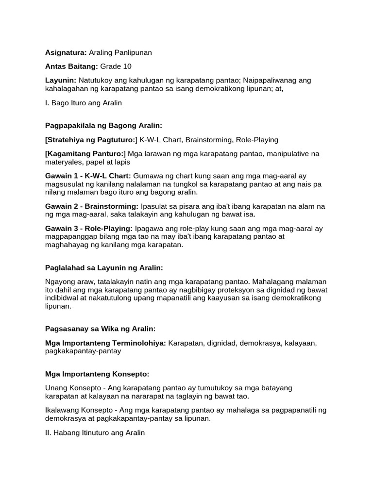 Lesson Plan | PDF