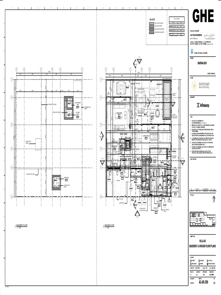 A3-AR-200-BASEMENT & GROUND FLOOR PLANS | PDF | Building Materials ...