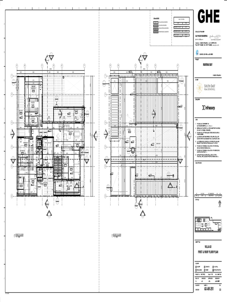 A3-Ar-201-First & Roof Floor Plan | PDF | Building Engineering | Components